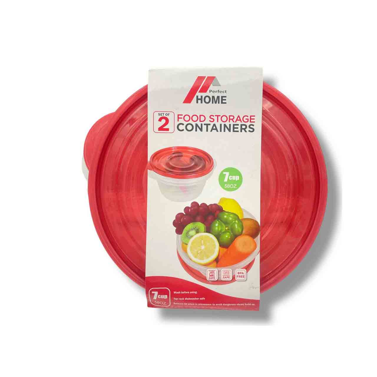 2-Set Round Food Storage Container (x24 pcs) - Moon Toys Trading